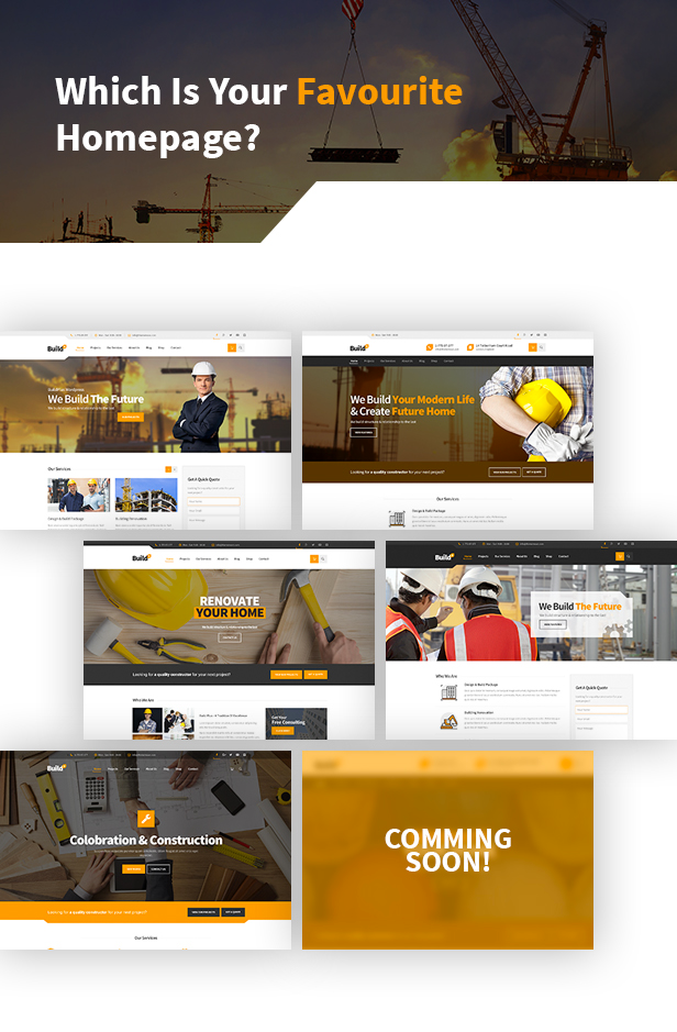 BuildPlus - Engineering Construction Building WordPress Theme - code.market