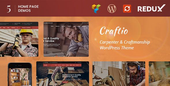 Craftio - Carpenter WordPress Theme - code.market