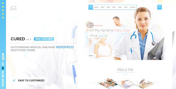 Cured - One Page Medical Doctor WordPress Theme - code.market