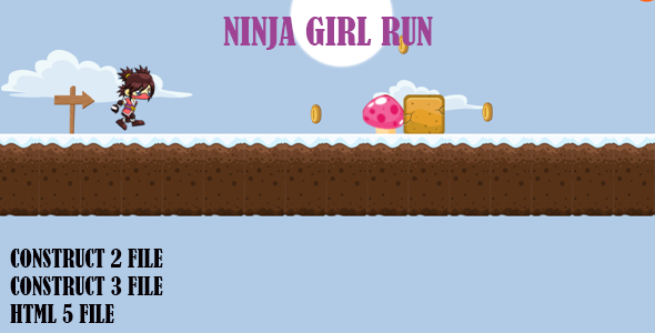 NINJA GIRL RUN - CONSTRUCT GAME - code.market