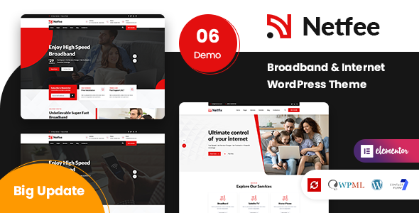 Netfee - Broadband and Internet WordPress Theme - code.market