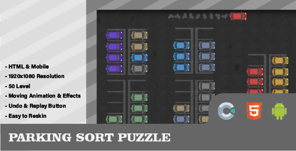 Parking Sort Puzzle - HTML5 & Mobile - Construct 3 - code.market