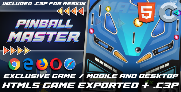 Pinball Master Arcade Html5 Construct3 Source Code Codemarket