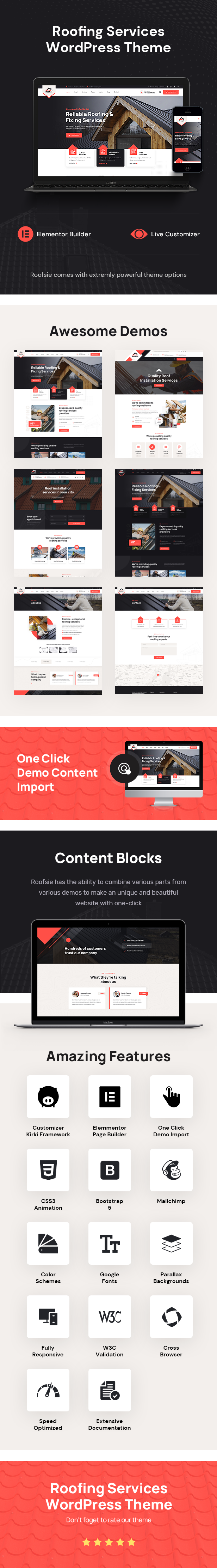 Roofsie - Roofing Services WordPress Theme - code.market