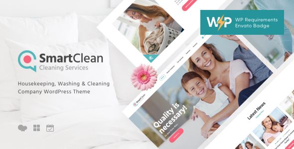 SmartClean | Housekeeping, Washing & Cleaning Company WordPress Theme - code.market