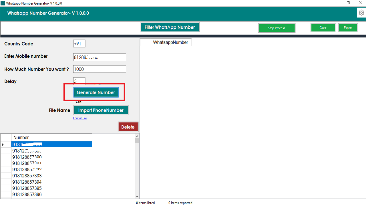 Whats Number Generator and Filter Pro - code.market