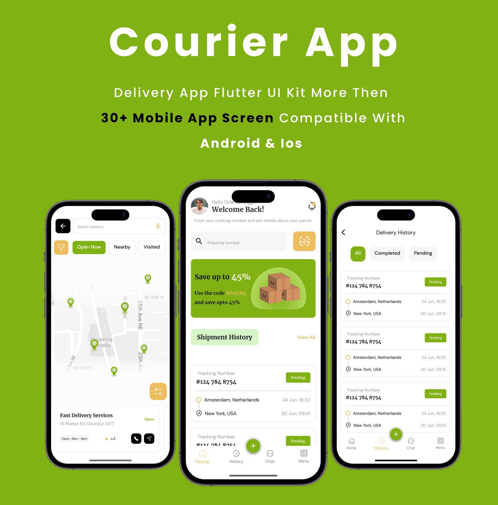 Courier App - Flutter Mobile App Template - code.market