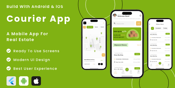 Courier App - Flutter Mobile App Template - code.market