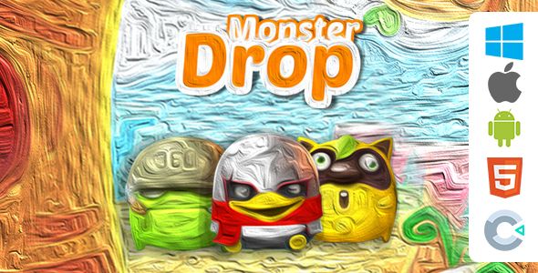 Drop Monster ( Construct 3) - code.market