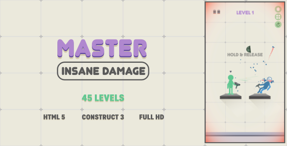 Master Insane Damage - HTML5 Game (Construct3) - code.market