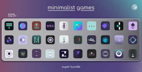 Minimalist Games Super Bundle 1 | HTML5 Construct Games - code.market