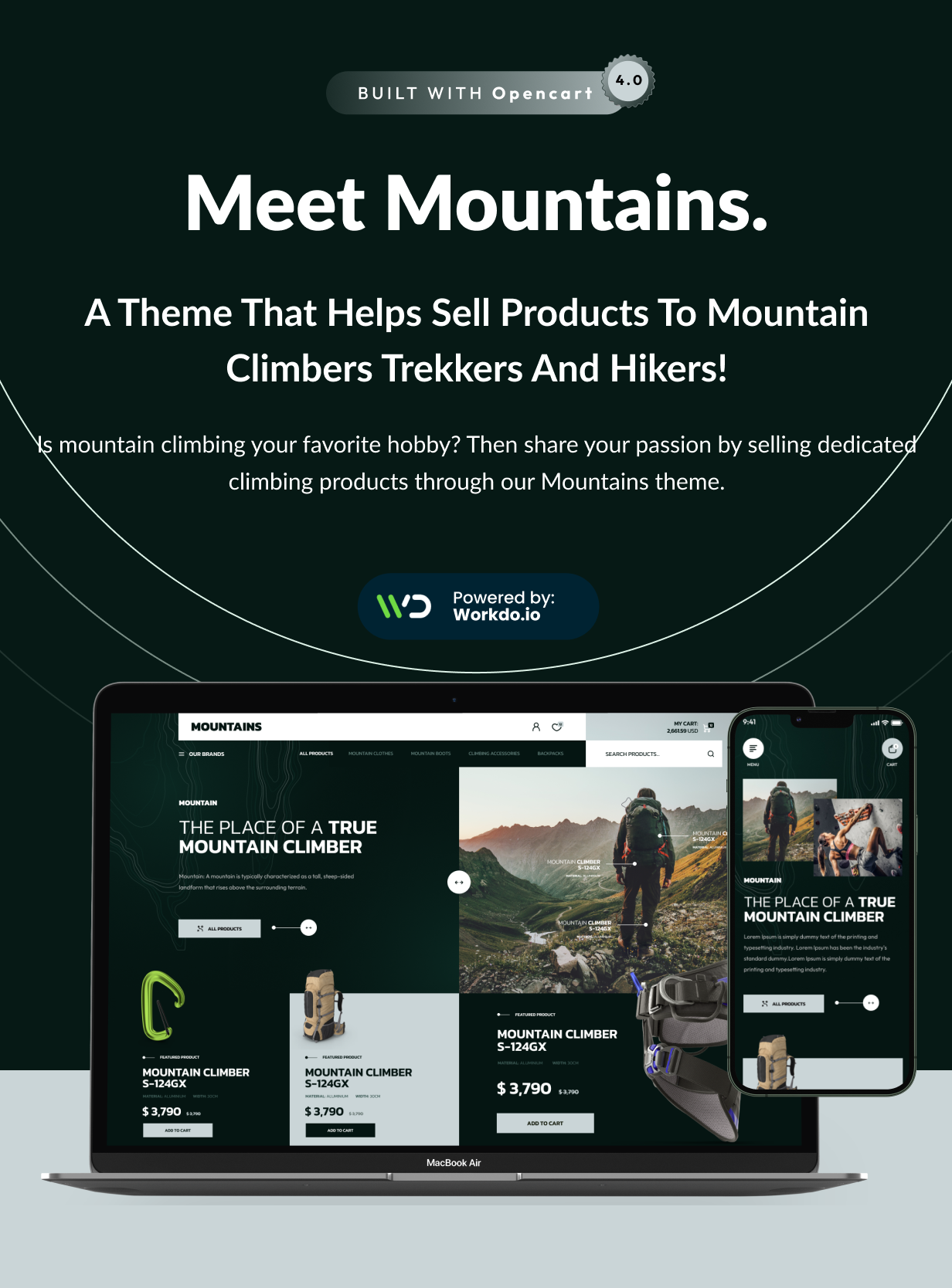 Mountains - Opencart 4 Hiking Template - code.market