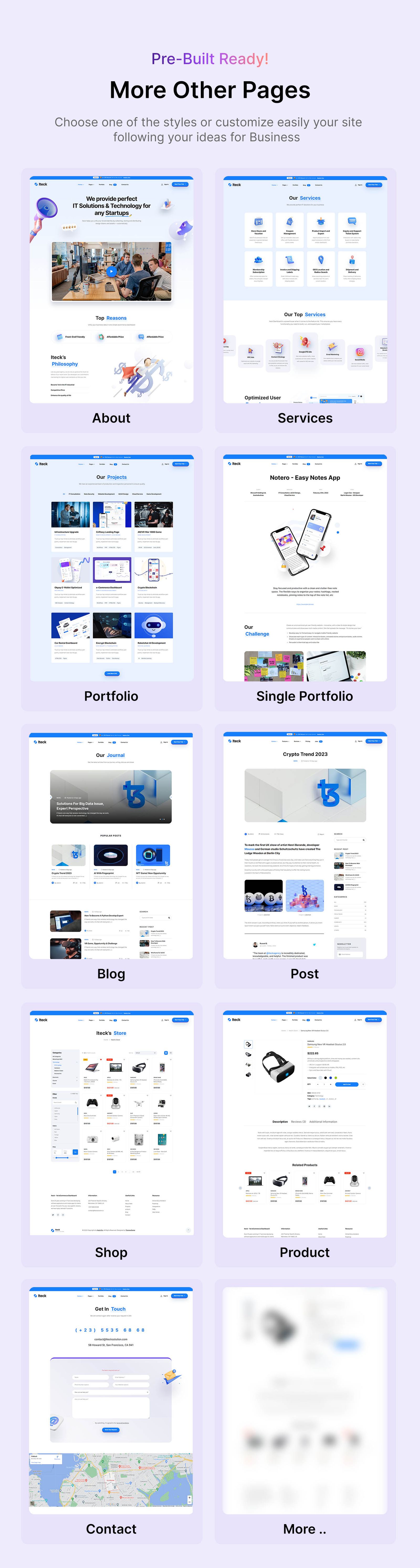 Iteck - Gatsby Software & Technology Template Jamstack Blog - code.market