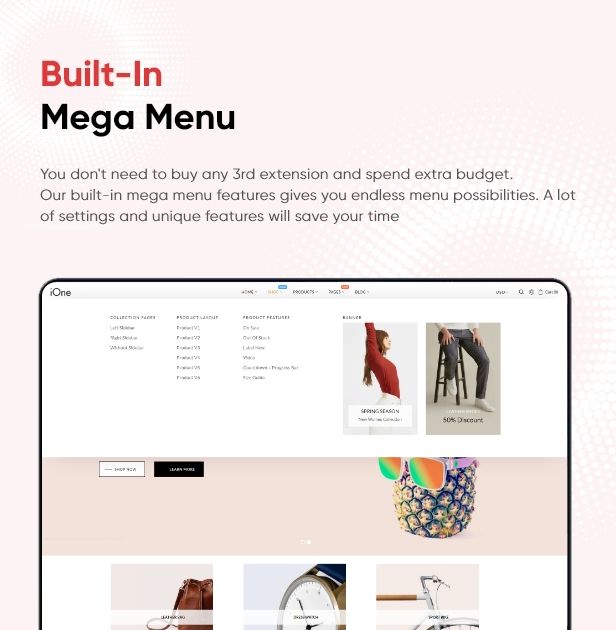 iOne - Drag & Drop Minimal Responsive Shopify Theme - code.market