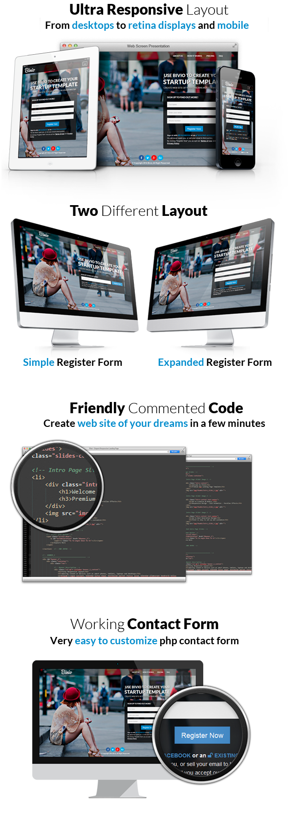 Bivio - Startup Responsive HTML5 Template - code.market