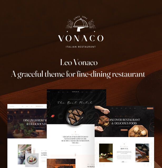 Leo Vonaco - Fine-Dining And Nouvelle Cuisine Theme - code.market