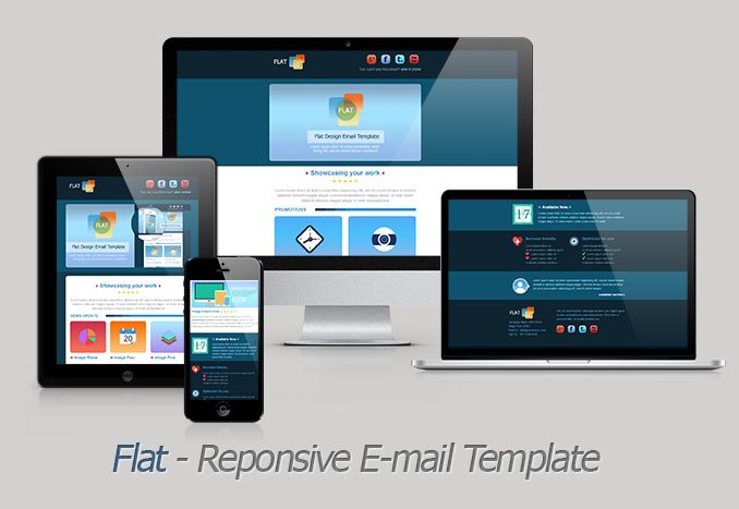 Flat - Responsive Email Template - code.market