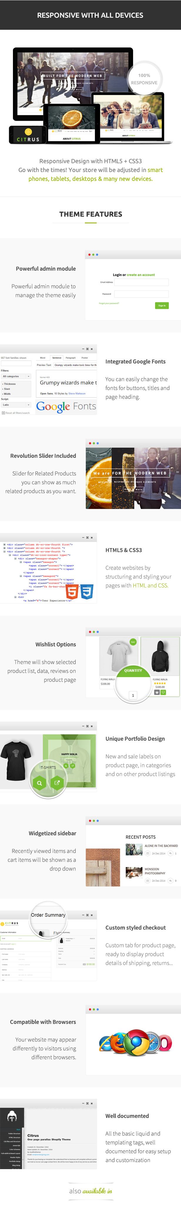 Citrus - One Page Shopify Theme - code.market