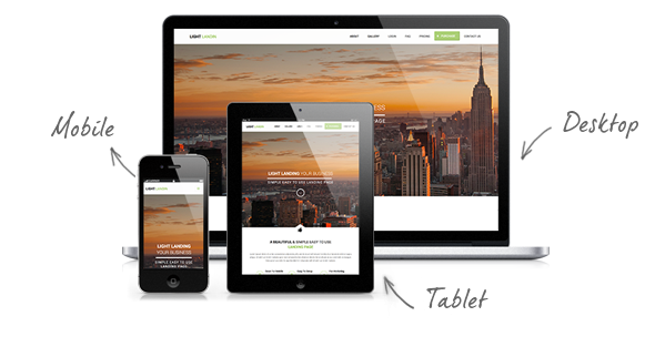 Light Multipurpose Parallax Landing Page Marketing Landing - code.market