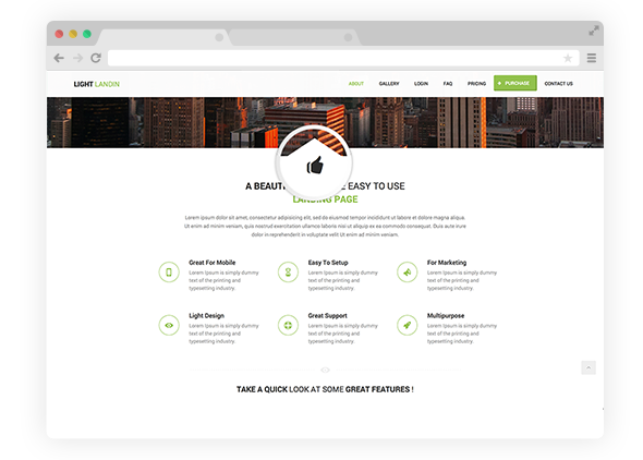 Light Multipurpose Parallax Landing Page Marketing Landing - code.market