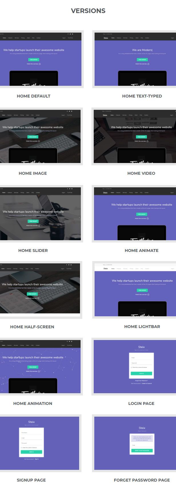 Steix - Landing Page Template - code.market