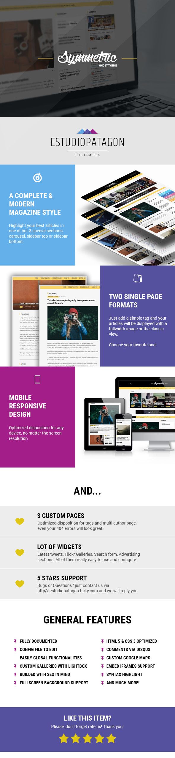 Symmetric - A Magazine Theme for Ghost - code.market