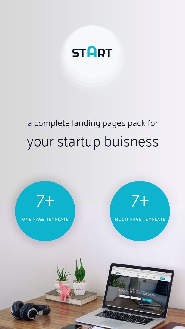 START - A Complete Startup Landing Pages Pack - code.market