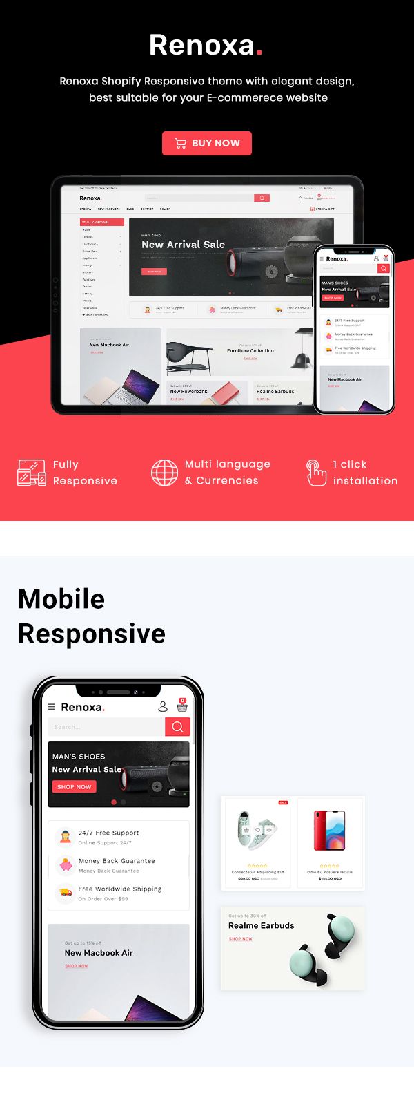 Renoxa Multipurpose E-commerce Shopify Template - code.market
