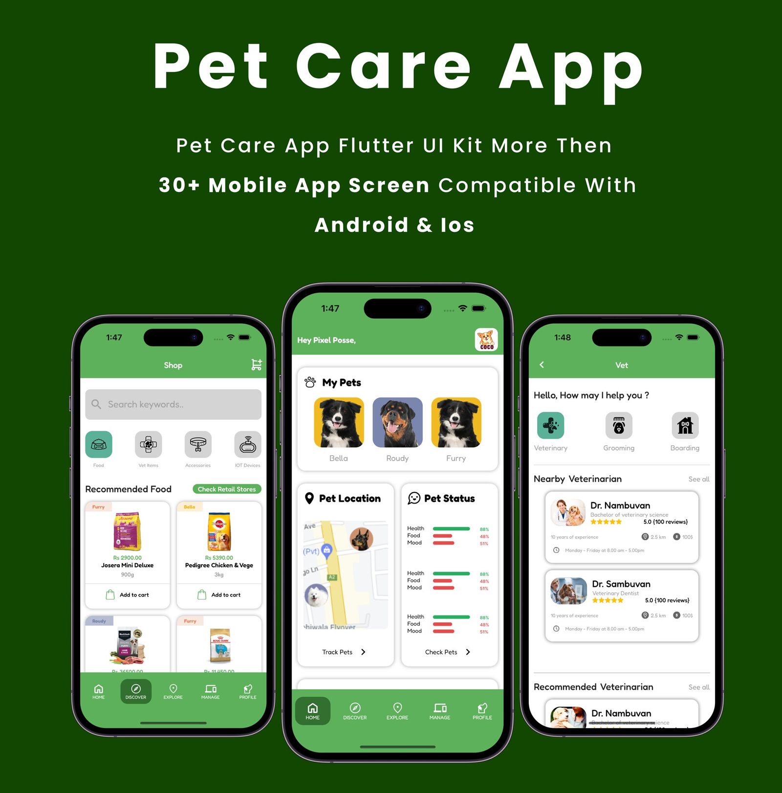 Pet Care App - Flutter Mobile App Template - code.market