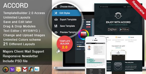 Accord - Responsive Email + TemplateBuilder - code.market