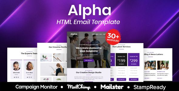 Alpha - Multipurpose Responsive Email Template 20+ - code.market