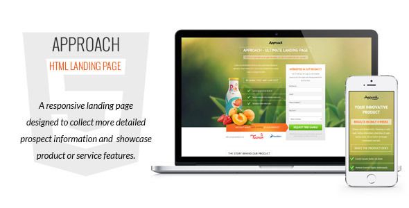 Approach - HTML Landing Page - code.market