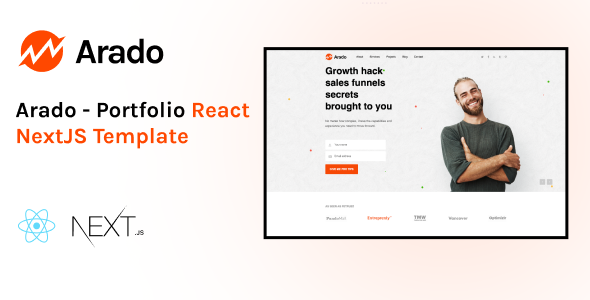 Arado – Personal React NextJS Portfolio Template - code.market Arado – Personal React NextJS Portfolio Template - code.market