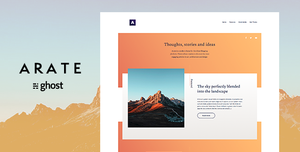 Arate - Minimal Ghost Blog Theme - code.market