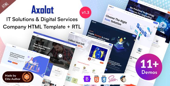 Axolot - Technology Services & IT Software Startup HTML Template - code.market