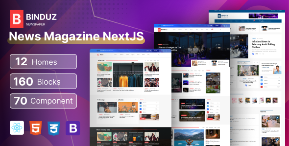 Binduz - Blog, News Magazine NextJs Template - code.market Binduz - Blog, News Magazine NextJs Template - code.market