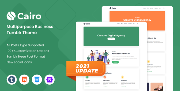 Cairo - Creative & Modern Multipurpose Tumblr Theme - code.market
