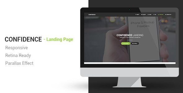 Confidence Responsive Parallax Landing Page - code.market