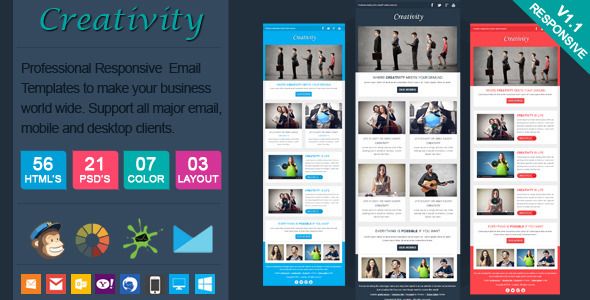 Creativity - Clean Responsive Email Template - code.market