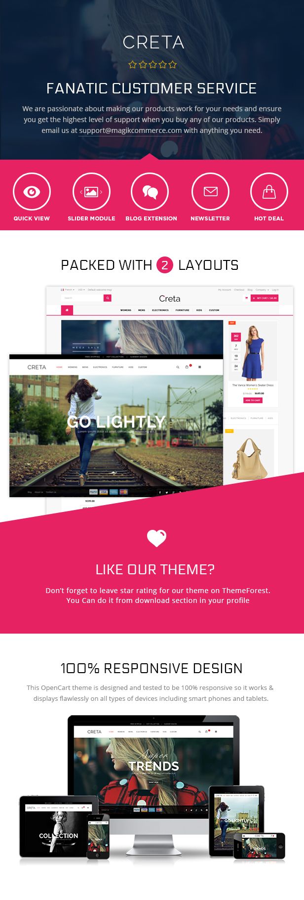 Creta - Flower Shop Responsive OpenCart Theme Opencart Shopping Ecommerce - code.market