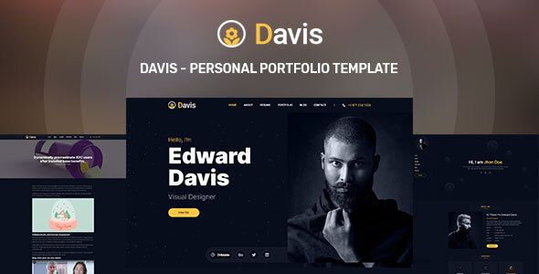 Davis - Personal portfolio template - code.market