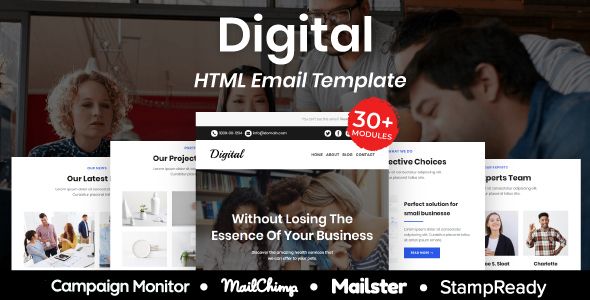 Digital - Multipurpose Responsive Email Template 30+ Modules Mailchimp - code.market
