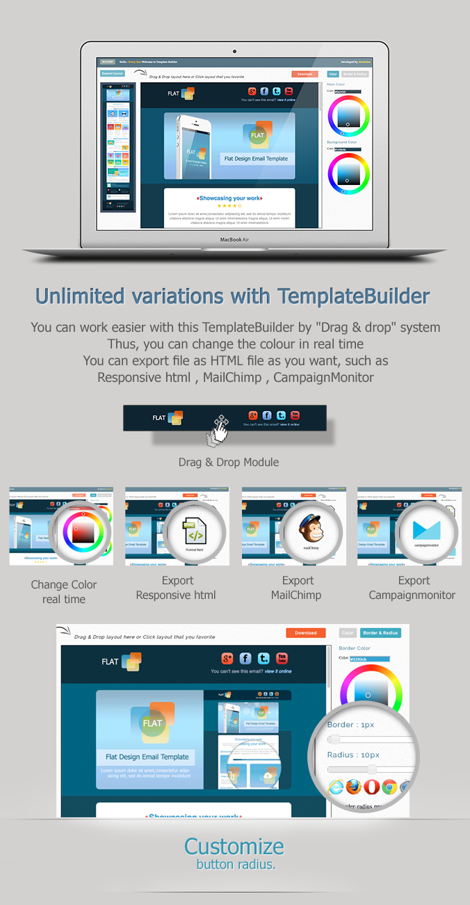 Flat - Responsive Email Template - code.market