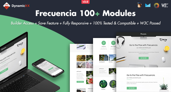 Frecuencia - 100+ Modules - Email + Online Template Builder - code.market