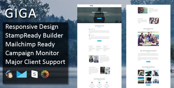 GIGA - Multipurpose Responsive Email Template + Stampready Builder - code.market