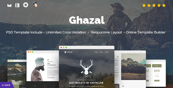 Ghazal - Responsive Email and Newsletter Template - code.market