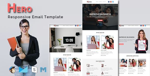 HERO - Multipurpose Responsive Email Template - code.market