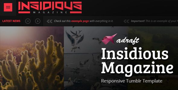 Insidious Magazine - Responsive Tumblr Theme - code.market