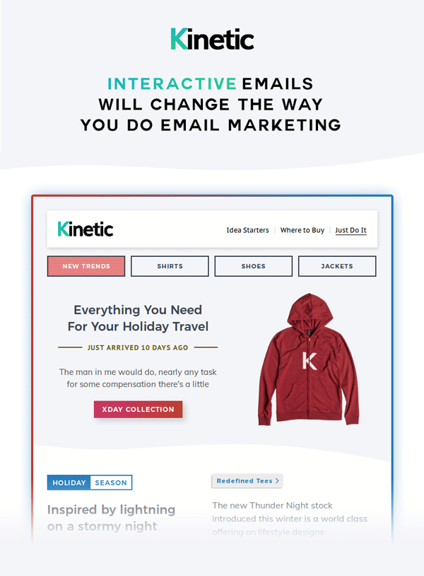 Kinetic - Interactive Emails - code.market