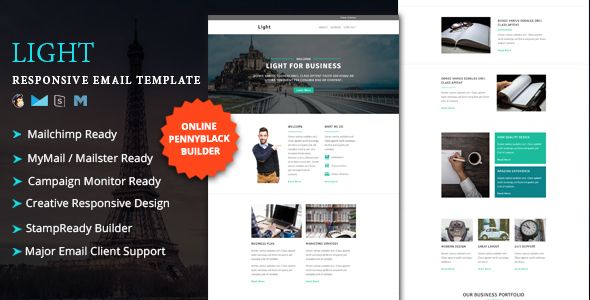 LIGHT - Multipurpose Responsive Email Template + - code.market